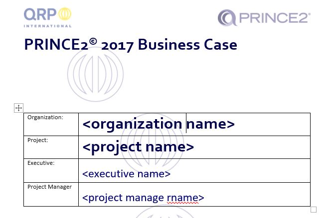 PRINCE2 2017 Modèle de document Cas d’affaire (Business Case) par QRP ...